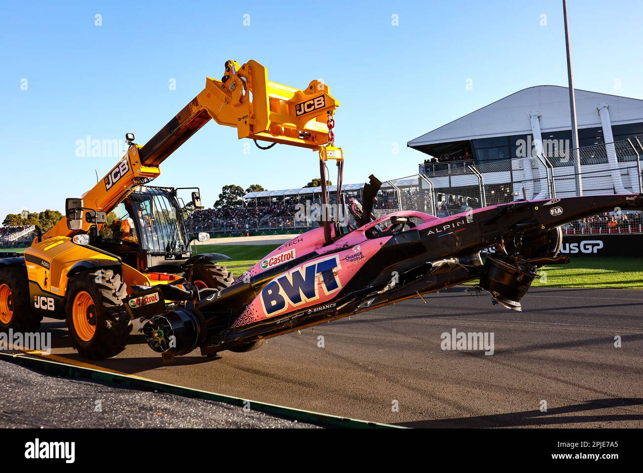 Melbourne, Australia. 02nd Apr, 2023. The Alpine F1 Team A523 of Pierre ...
