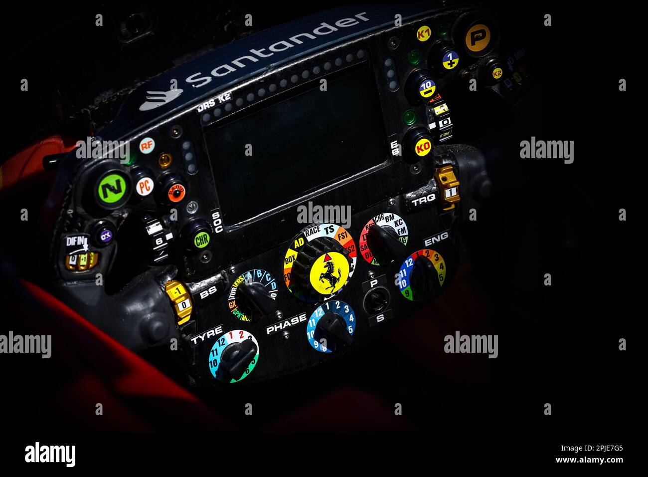 Melbourne, Australia. 02nd Apr, 2023. Ferrari SF-23 steering wheel. 02. ...