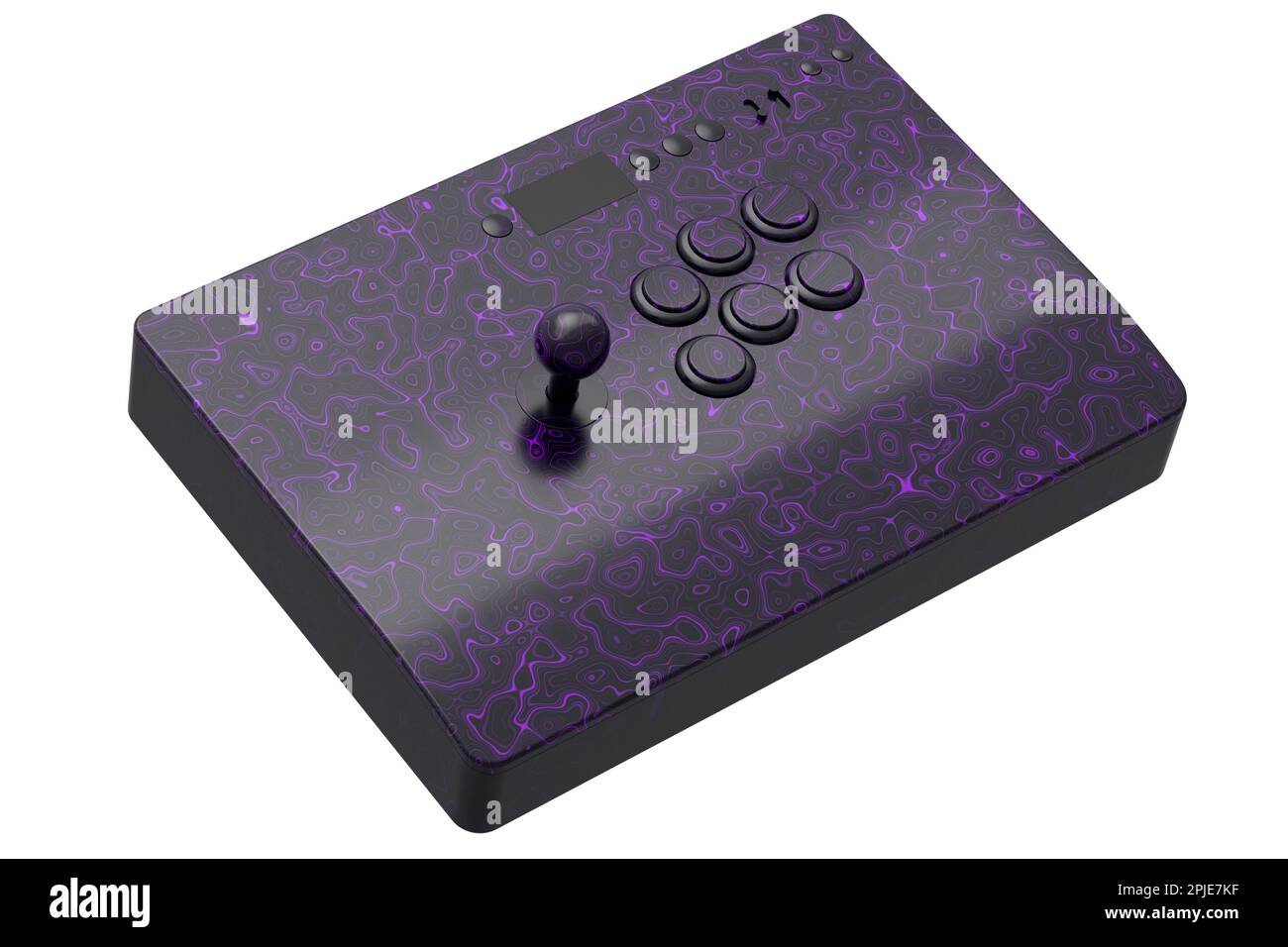 Vintage arcade stick with joystick and tournament-grade buttons with ...