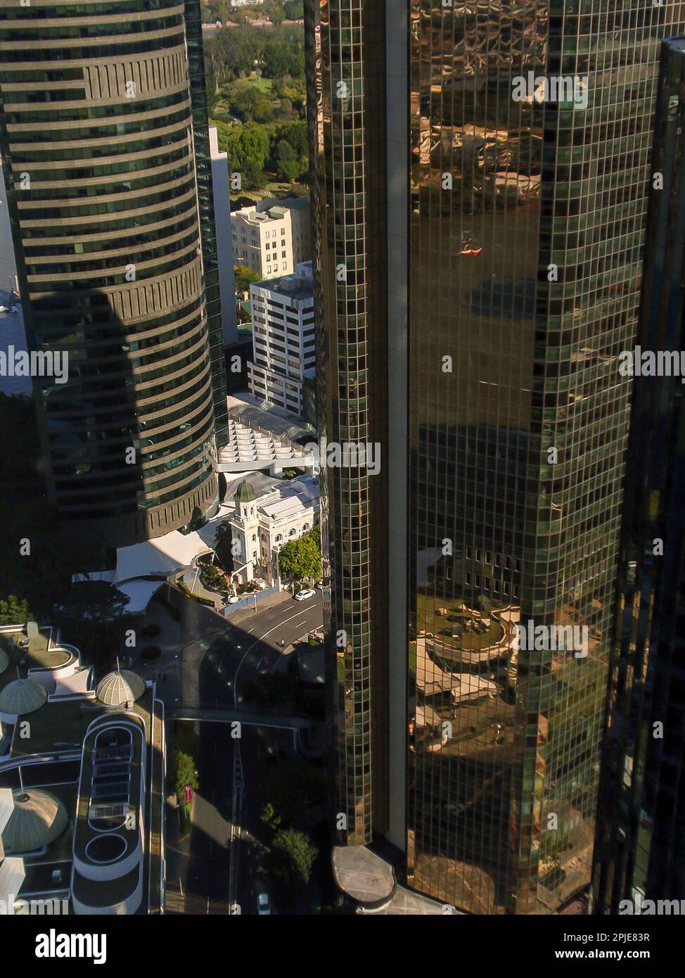 Tall buildings in Brisbane city centre, Australia. Taken in 2017 from ...