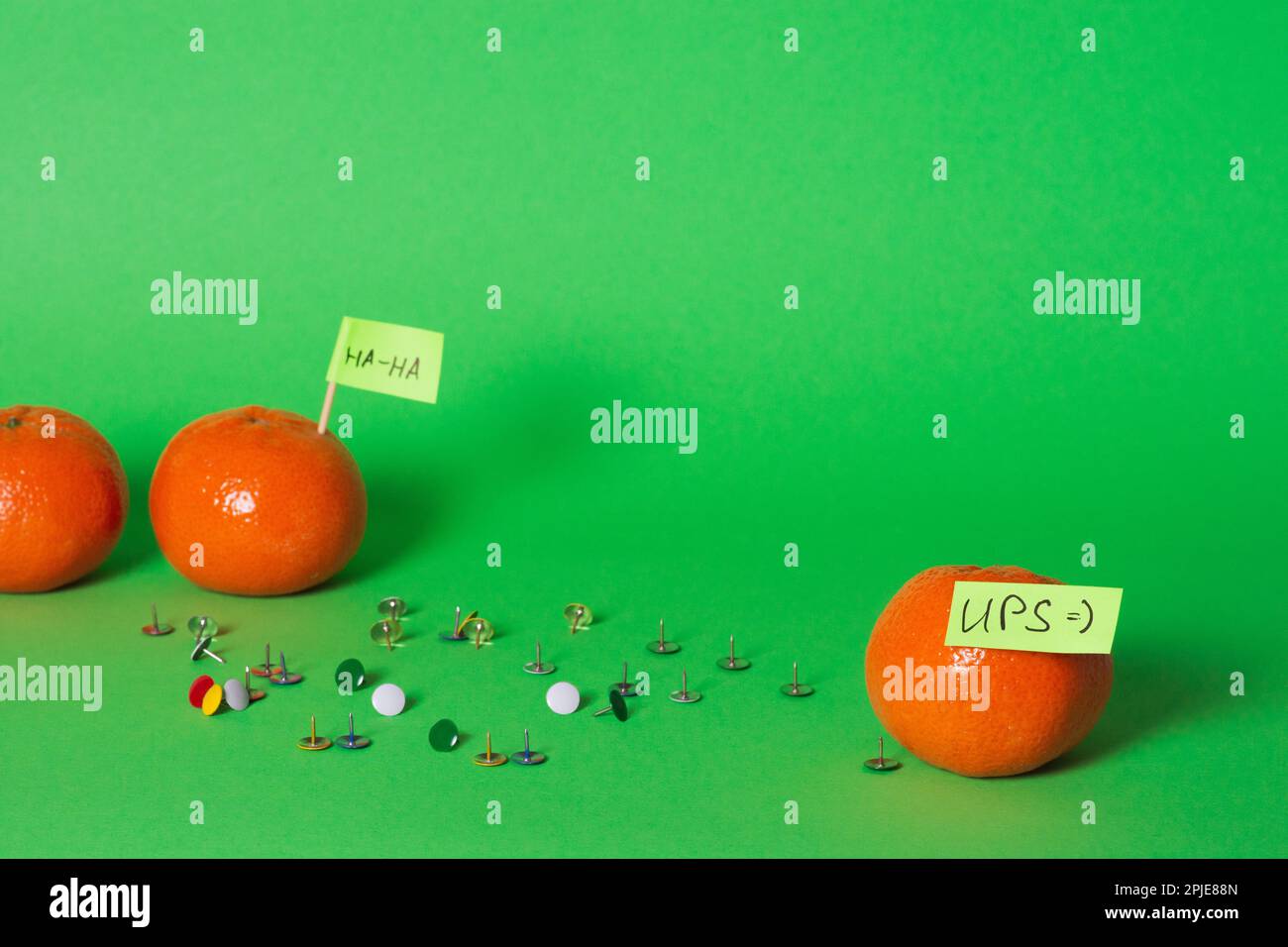 A creative picture of April Fools' Day jokes. Replacing food with ...