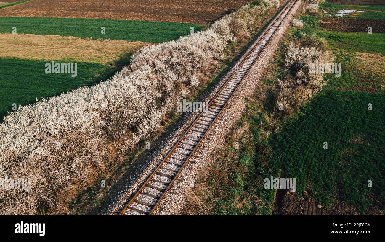 Running track aerial hi-res stock photography and images - Alamy