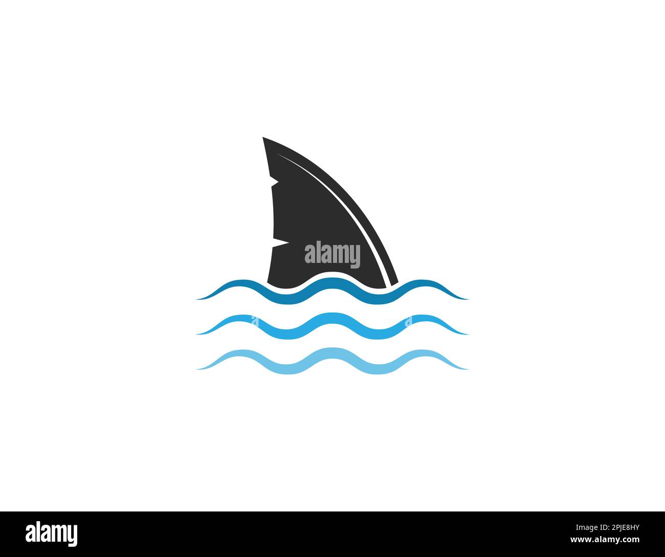 Shark fin, wave icon. Vector illustration Stock Vector Image & Art - Alamy