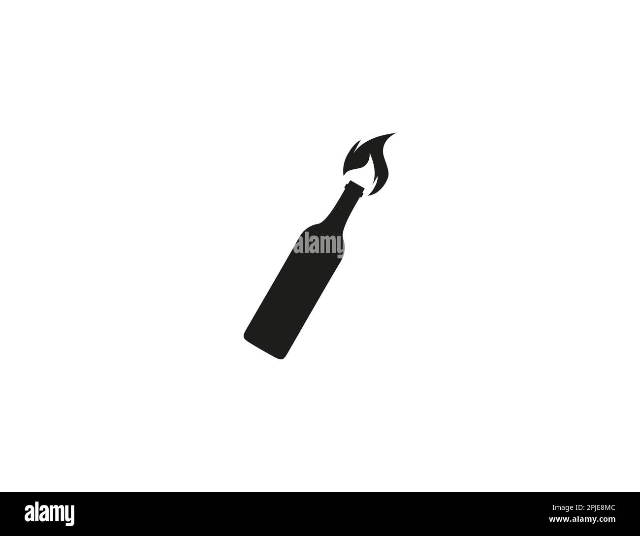 Cocktail, bottle, fire bomb icon. Vector illustration Stock Vector ...