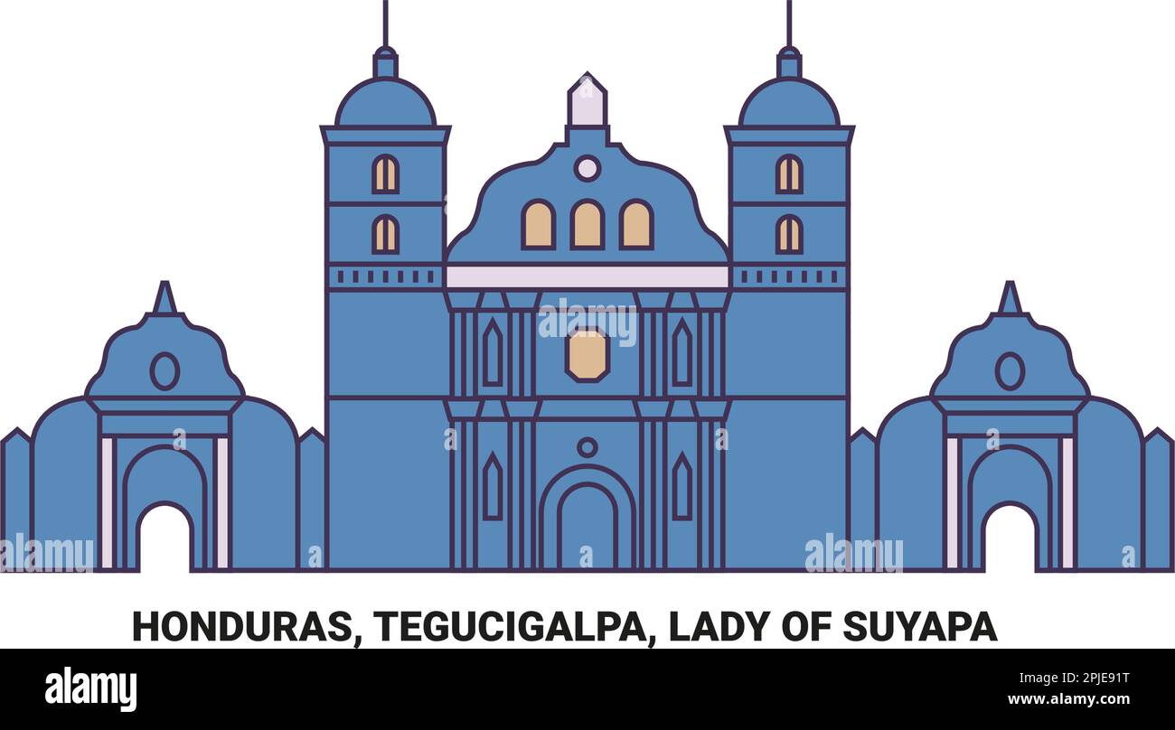 Honduras, Tegucigalpa, Lady Of Suyapa travel landmark vector ...