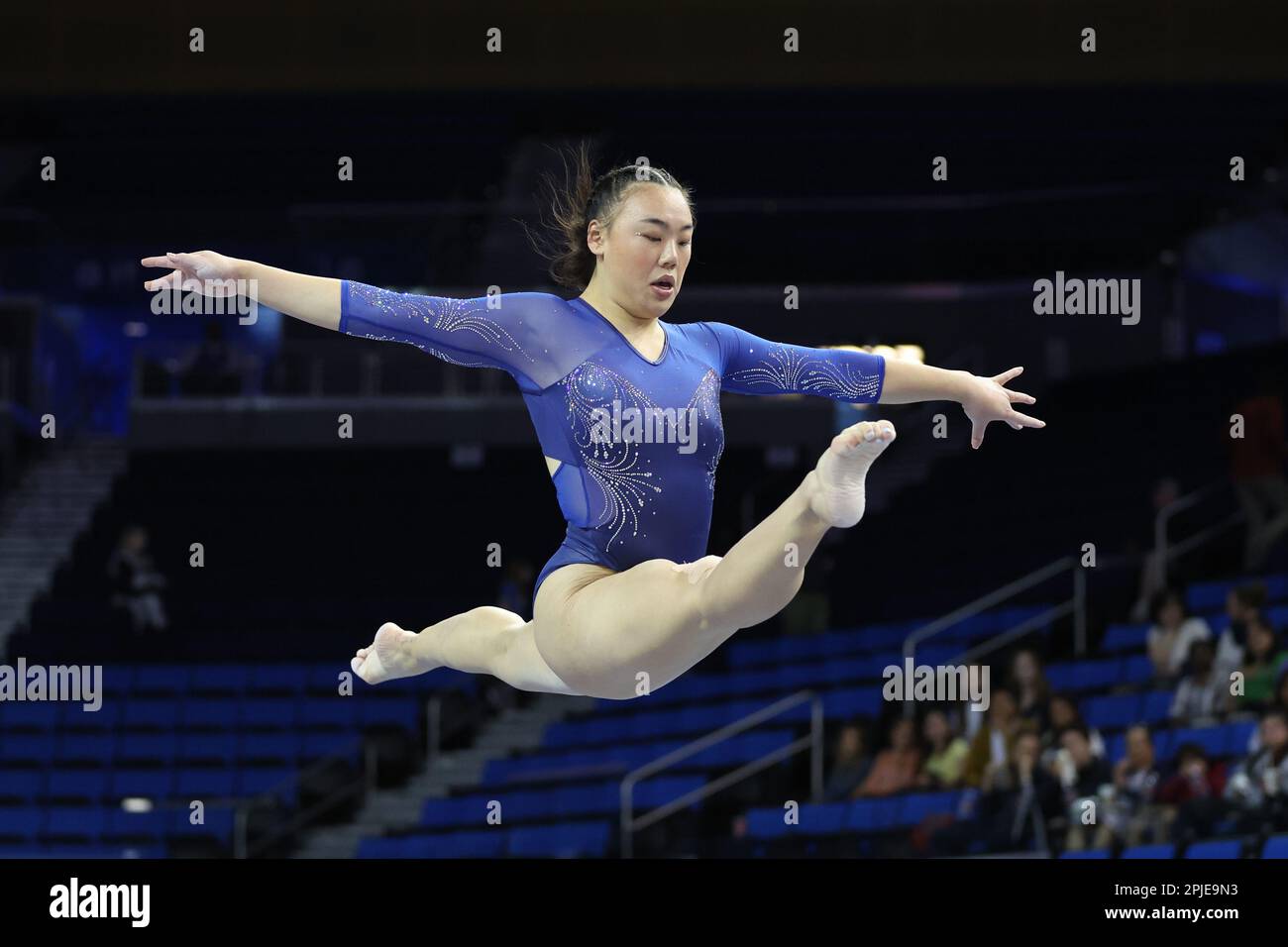 Los Angeles, CA. 1st Apr, 2023. Emily Lee (UCLA) competes on the ...
