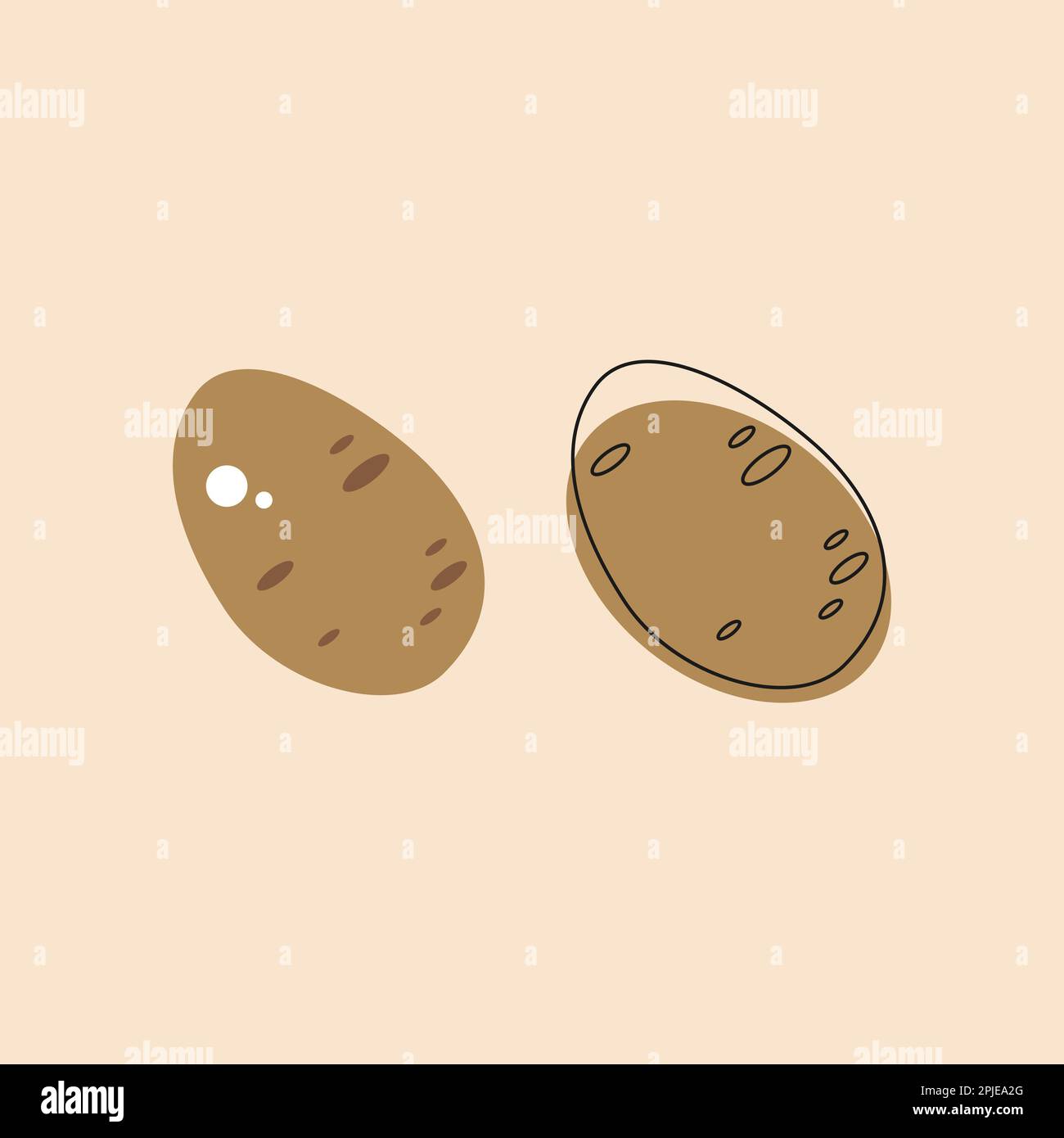 Potato linear contour, black thin line color icon, shape, and outline ...