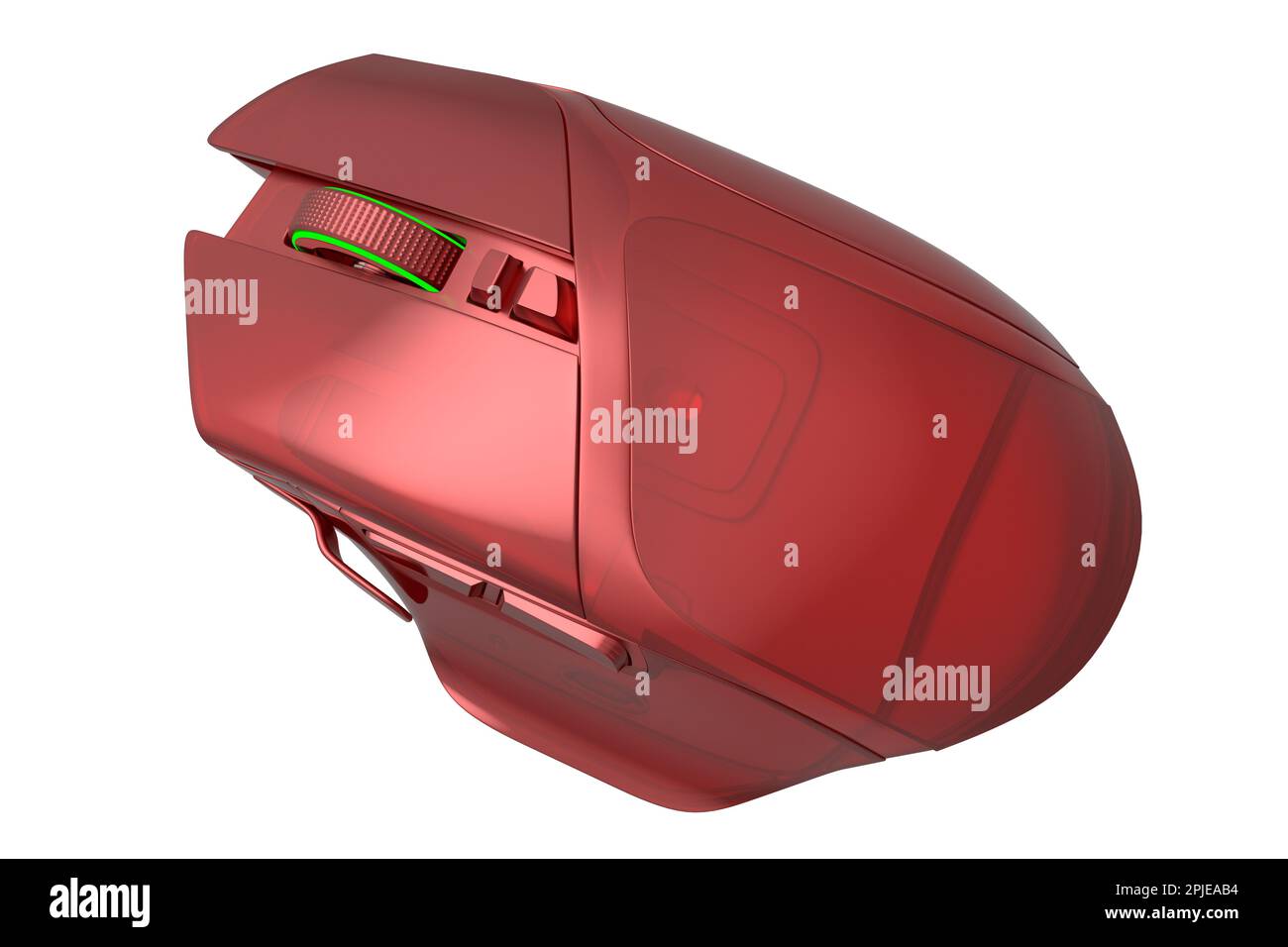 Wireless gaming computer mouse in trendy style glassmorphism or frosted ...