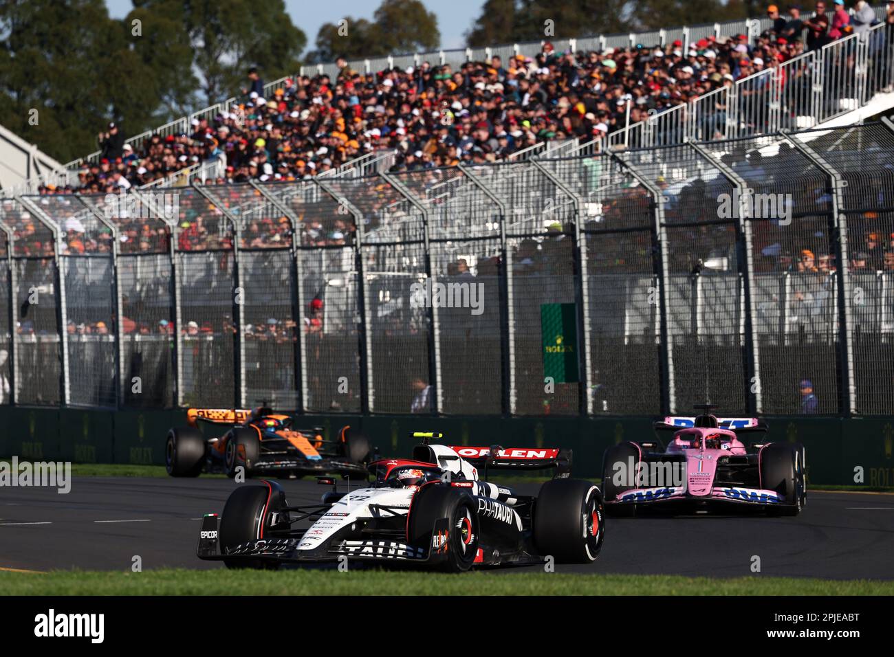 Melbourne, Australia. 02nd Apr, 2023. Yuki Tsunoda (JPN) AlphaTauri ...