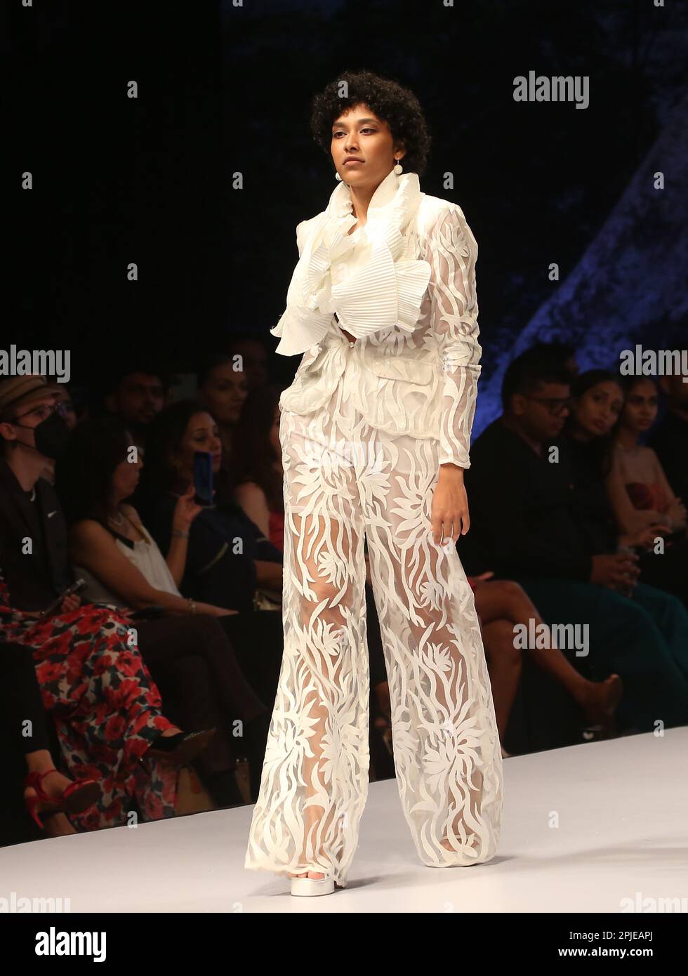 Colombo, Sri Lanka. 01st Apr, 2023. A model is presenting a Creation by ...