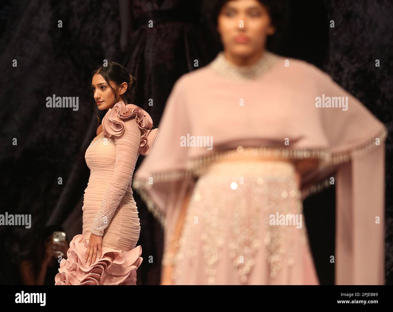 Colombo, Sri Lanka. 01st Apr, 2023. A model is presenting a Creation by ...