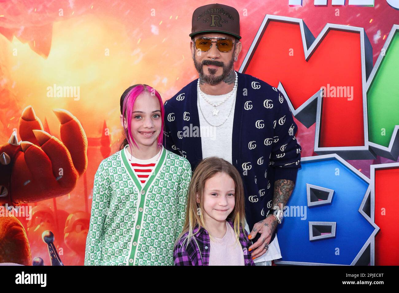LOS ANGELES, CALIFORNIA, USA - APRIL 01: AJ McLean, Ava McLean and ...