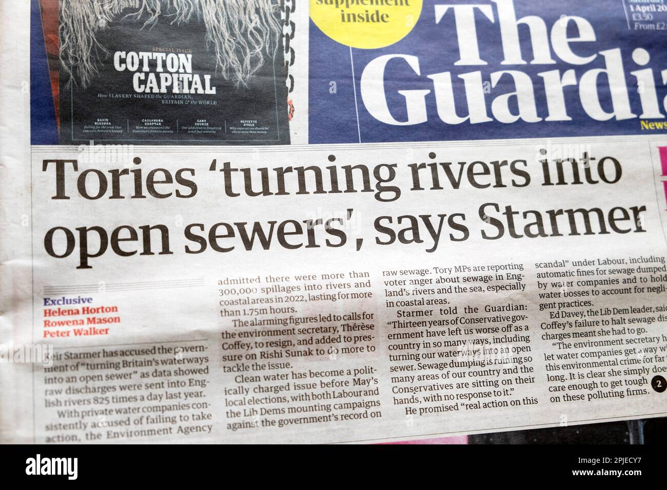 'Tories 'turning rivers into open sewers', says Starmer' Guardian ...