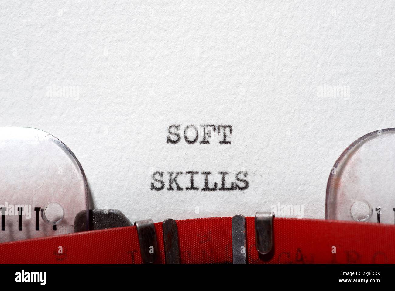 Soft skills text written with a typewriter Stock Photo - Alamy