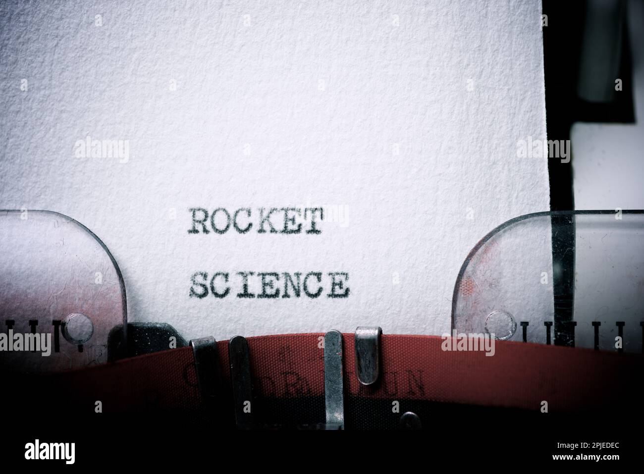 Rocket science text written with a typewriter Stock Photo - Alamy
