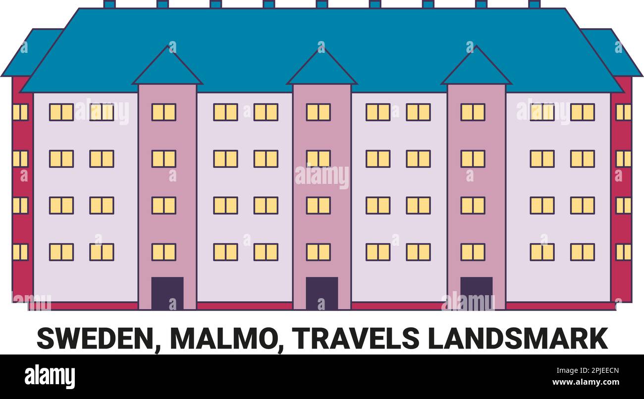 Sweden, Malmo, Travels Landsmark travel landmark vector illustration ...