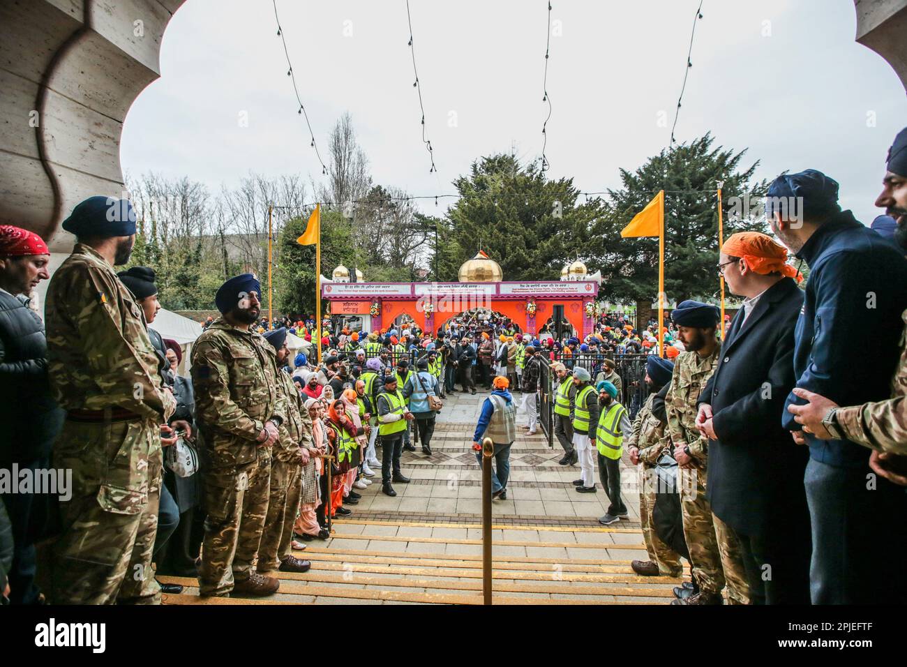London, UK. 02 Apr, 2023. Sikh Vaisakhi celebrates the birth of the ...