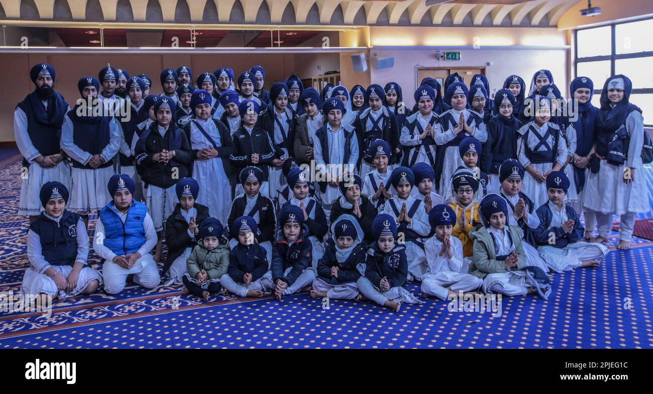 London, UK. 02 Apr, 2023. Sikh Vaisakhi celebrates the birth of the ...