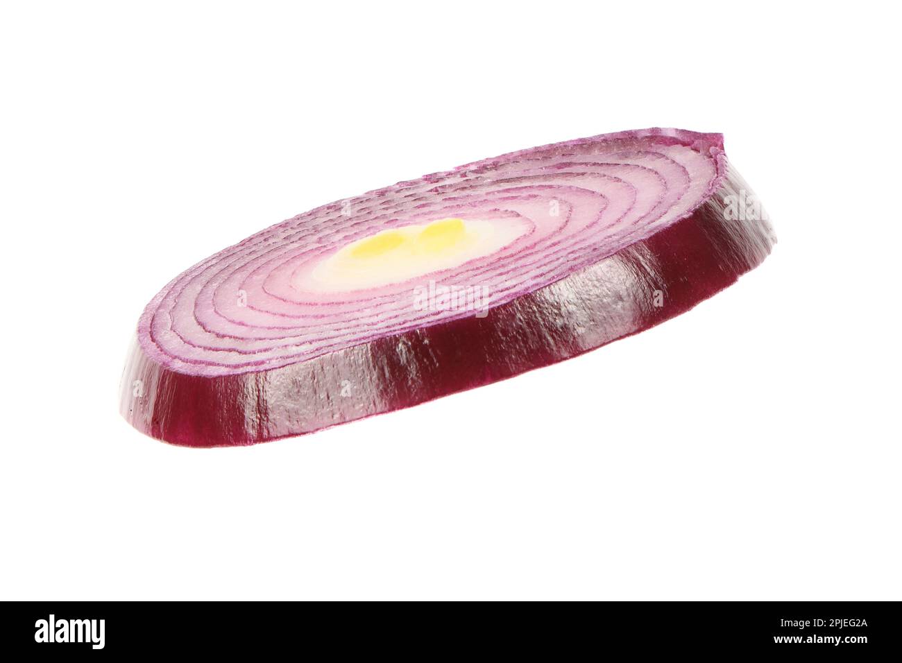 Red onion sliced into rings isolated on white background. High ...