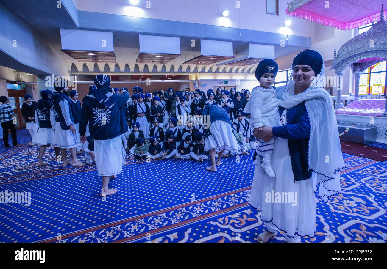 London, UK. 02 Apr, 2023. Sikh Vaisakhi celebrates the birth of the ...