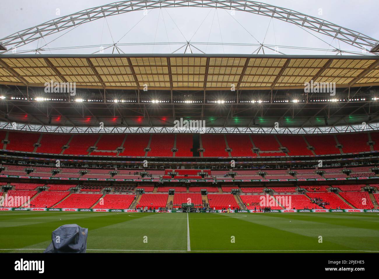A general view inside of Wembley Stadium ahead of the Papa John's ...