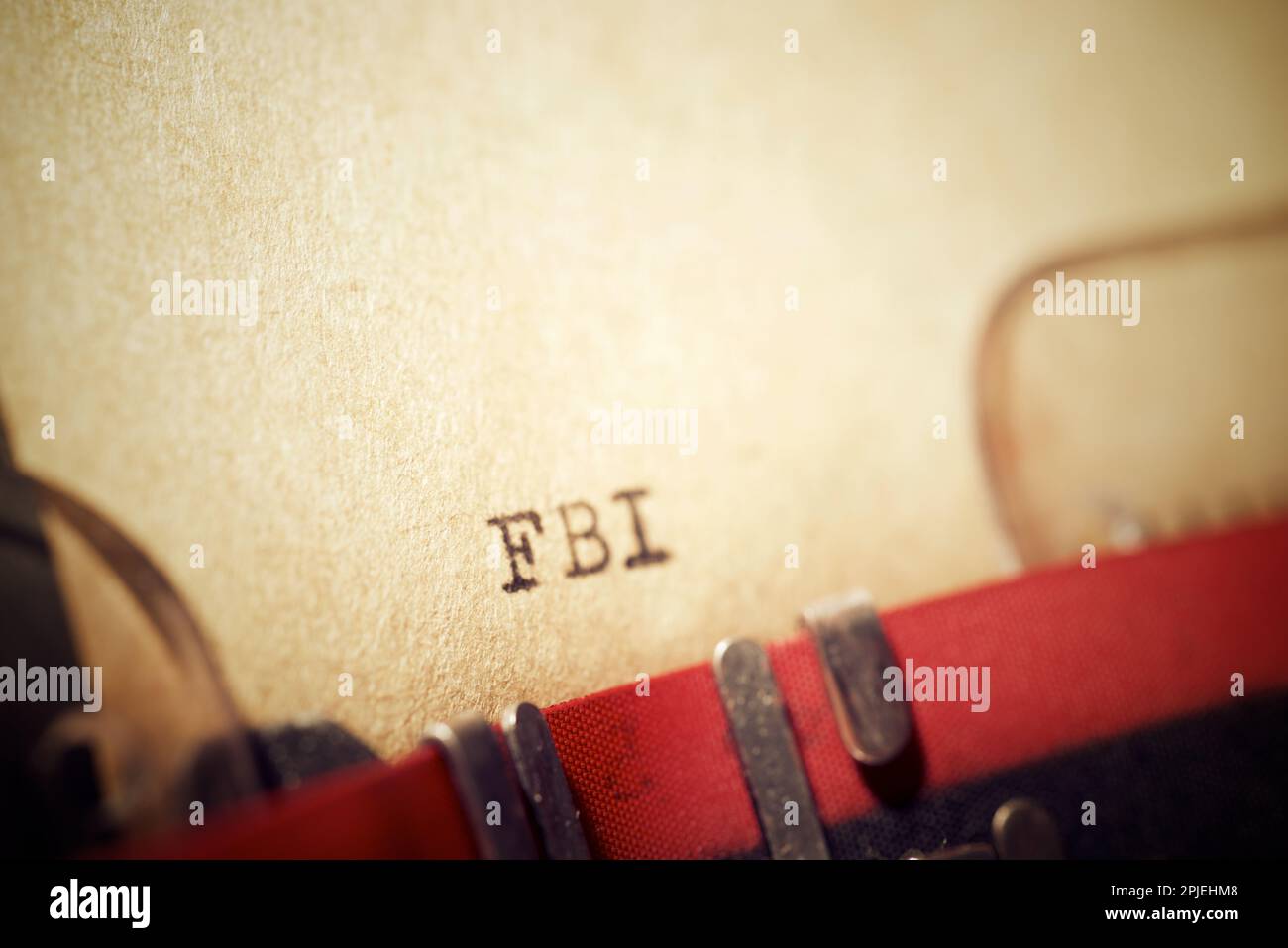 FBI word written with a typewriter Stock Photo - Alamy