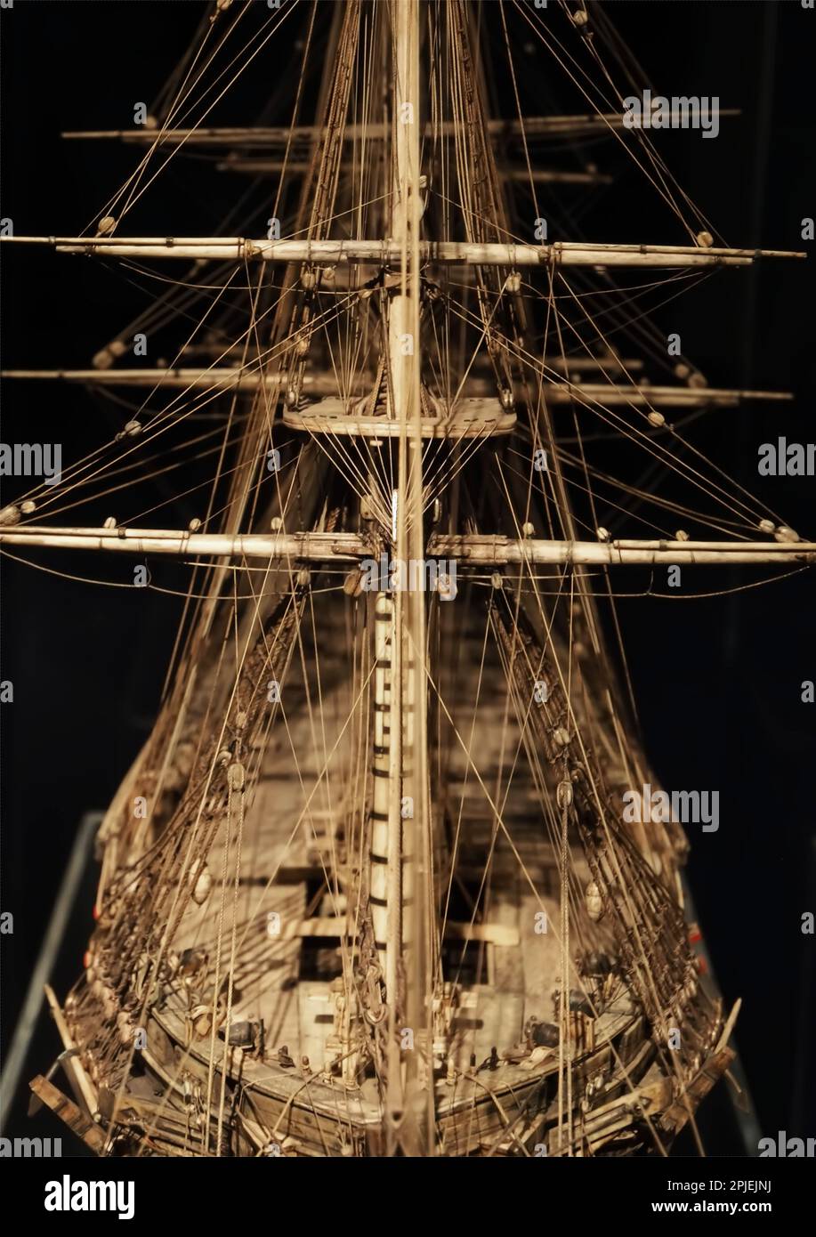 Inside the international Maritime Museum of Hamburg miniature art ships ...