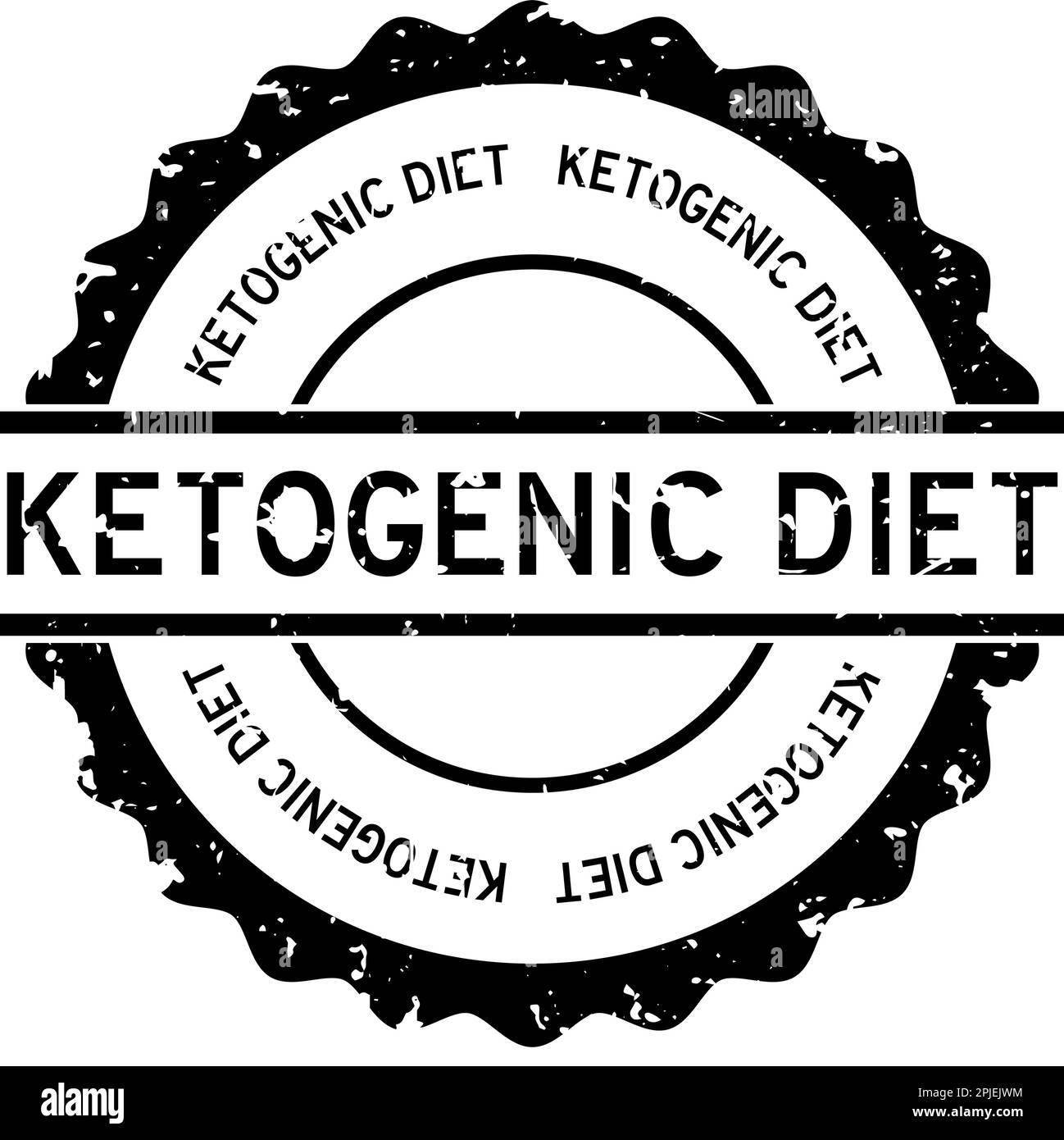 Grunge Black Ketogenic Diet Word Round Rubber Seal Stamp On White Background Stock Vector Image