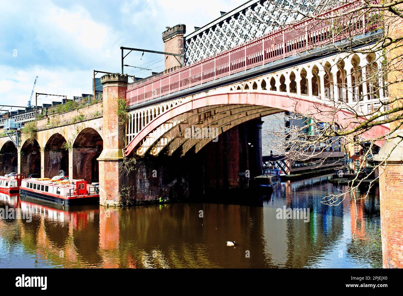 Bridges Viaducts, Castlefield, Manchester, Lancashire, England Stock ...