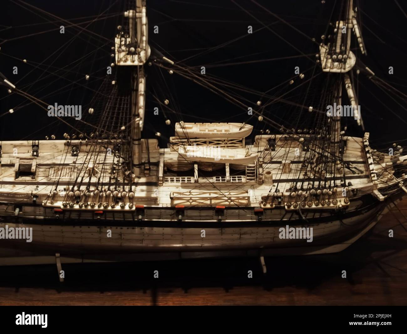 Inside the international Maritime Museum of Hamburg miniature art ships ...