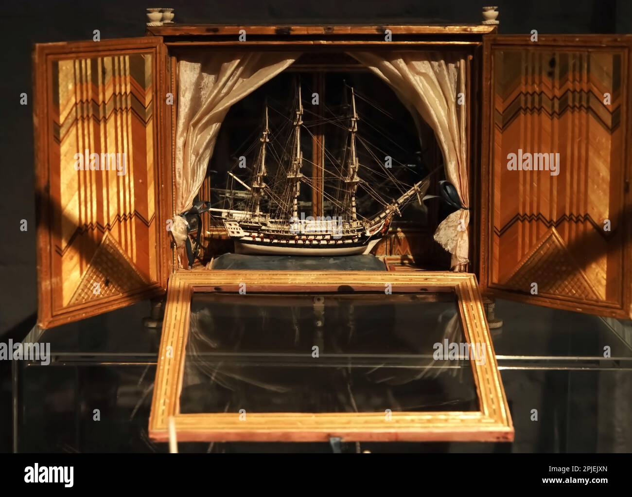Inside the international Maritime Museum of Hamburg miniature art ships ...
