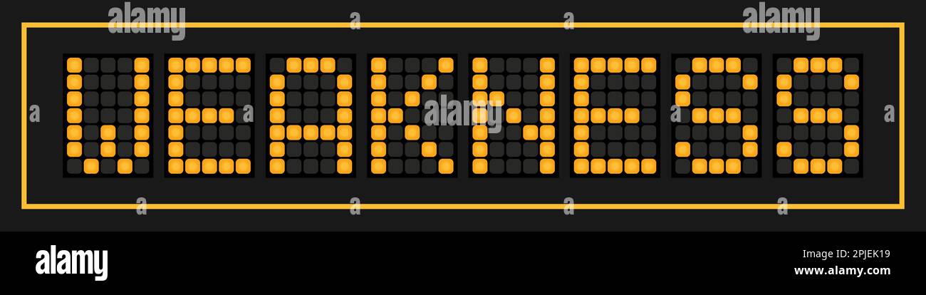 Orange color led banner in word weakness on black background Stock ...