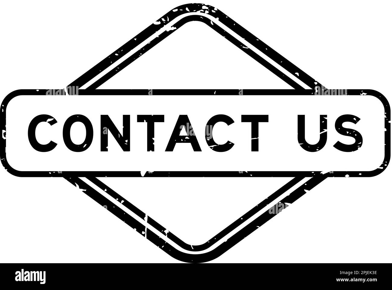 Grunge black contact us word rubber seal stamp on white background ...