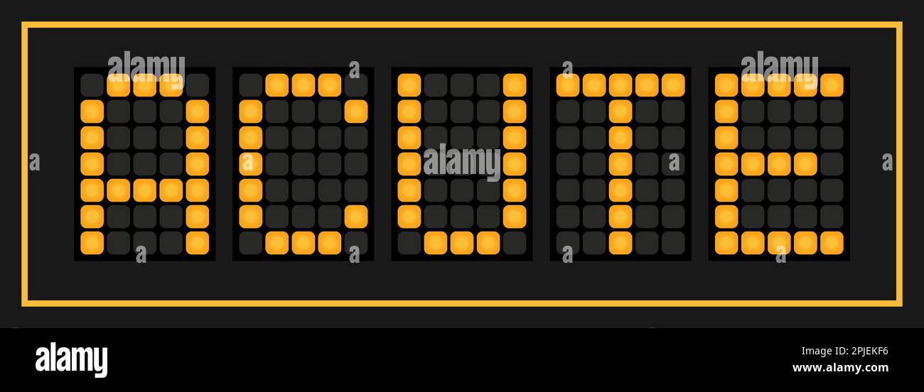 Orange color led banner in word acute on black background Stock Vector ...