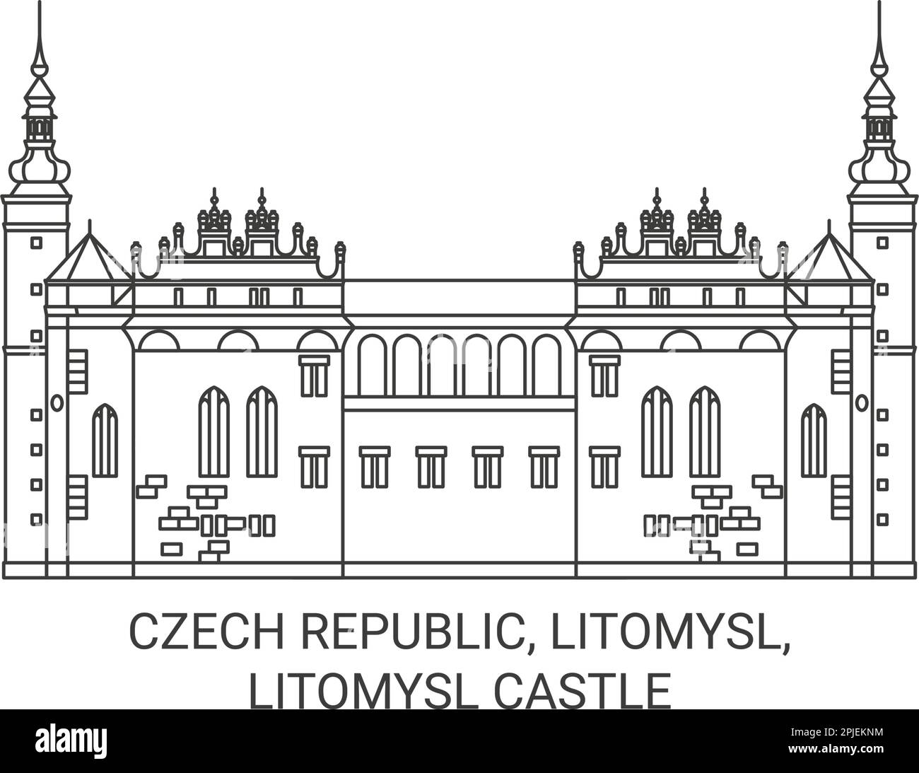 Czech Republic, Litomysl, Litomysl Castle travel landmark vector ...