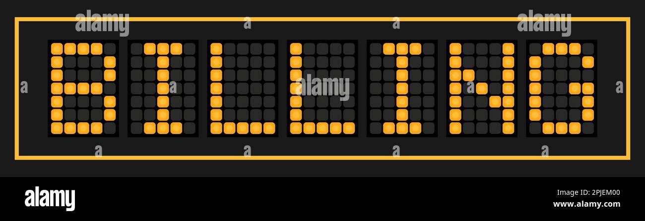 Orange color led banner in word billing on black background Stock ...