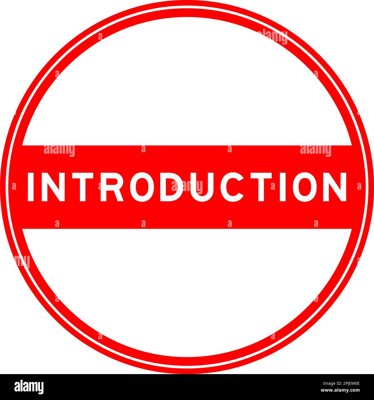 Red color round seal sticker in word introduction on white background Stock Vector Image & Art ...