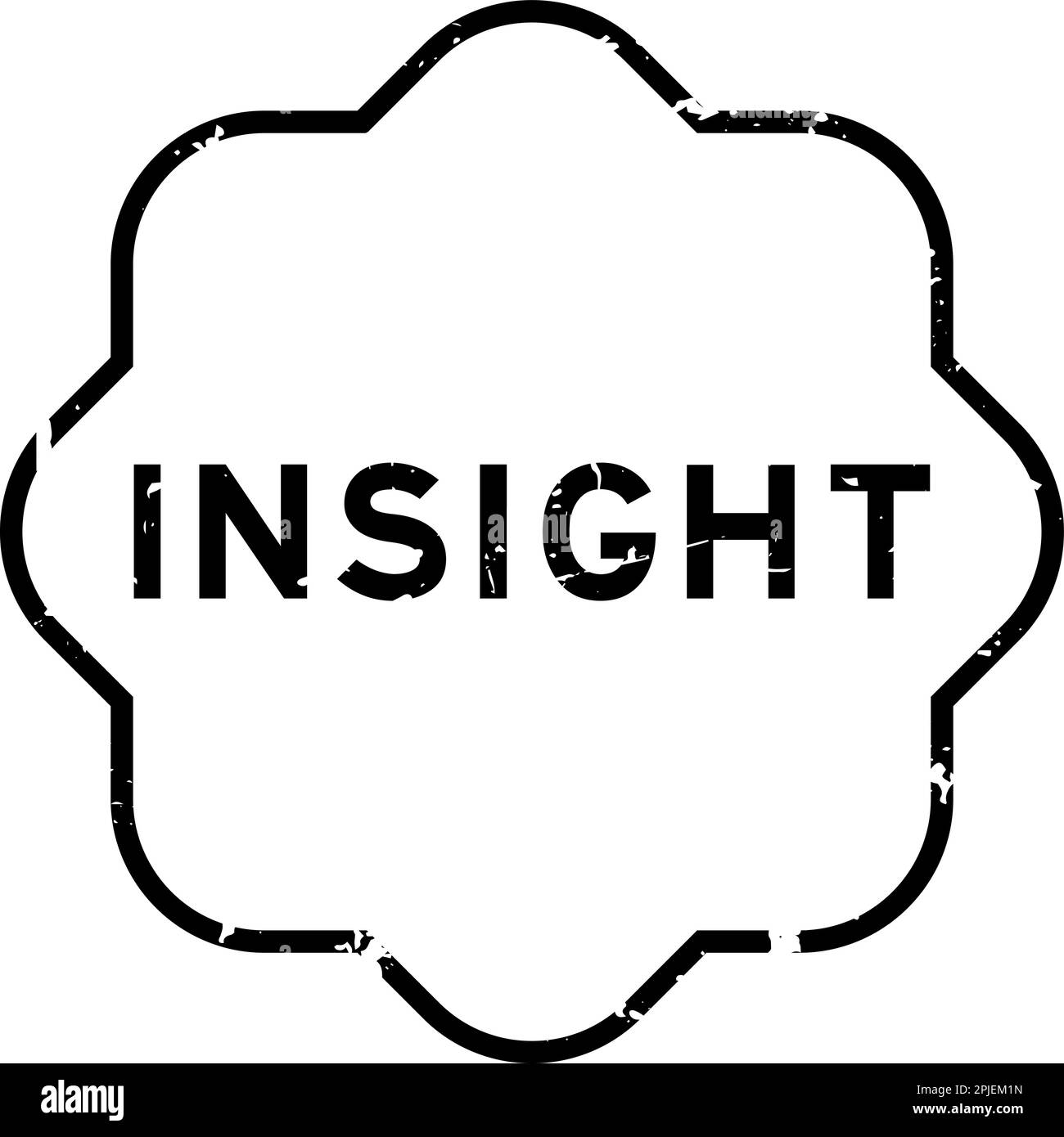 Grunge black insight word rubber seal stamp on white background Stock ...