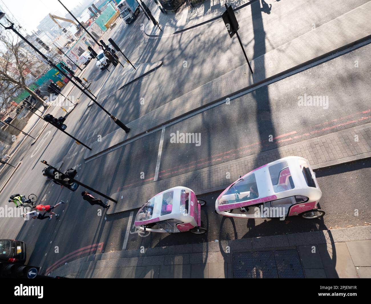 Brigits Bakery tea bike tour tricycles Stock Photo - Alamy