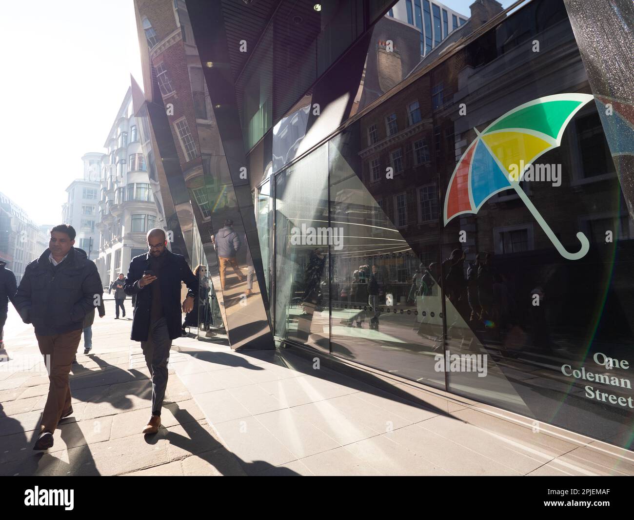 Legal and General insurance company headquarters London, during bright ...