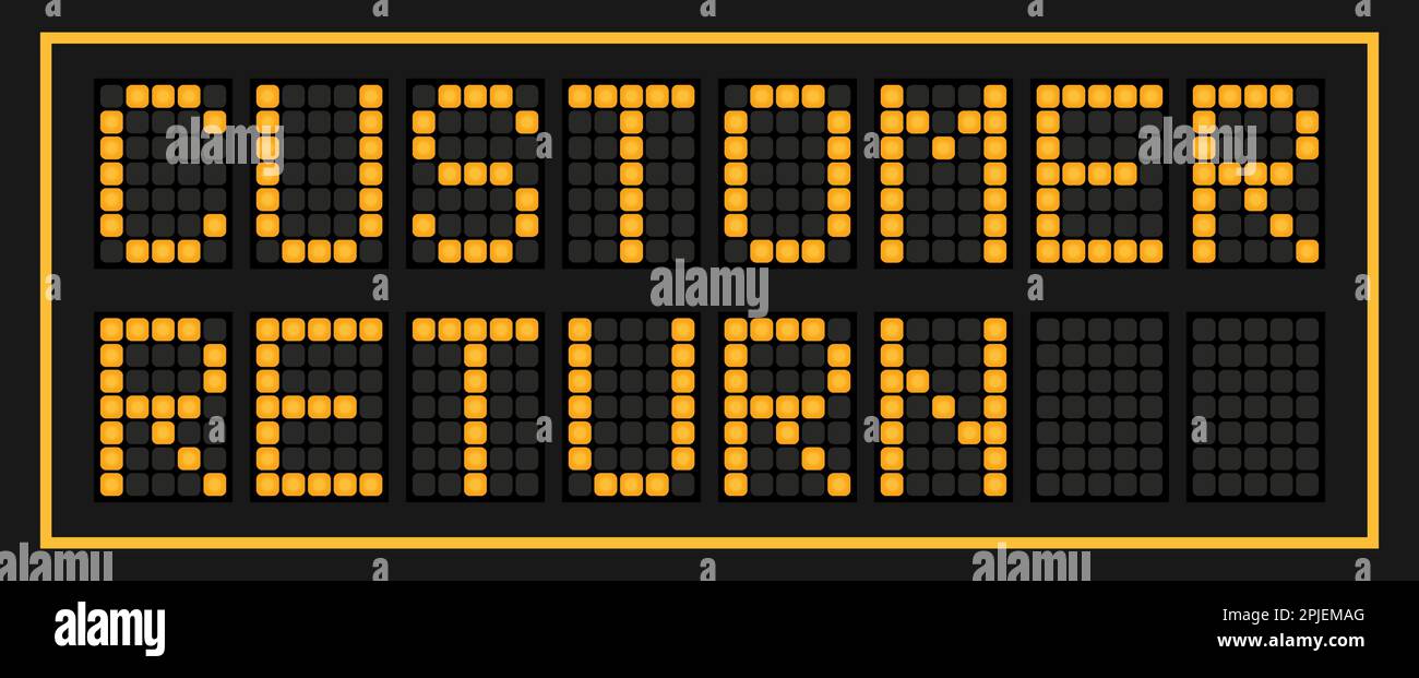 Orange color led banner in word customer return on black background ...