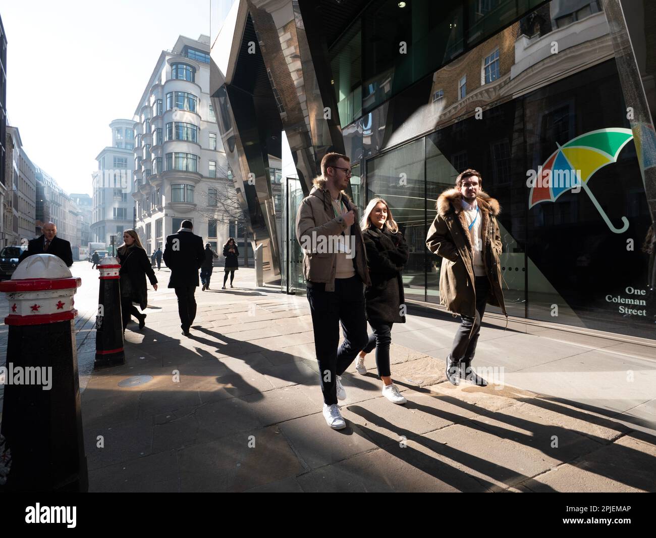 Legal and General insurance company headquarters London, during bright ...