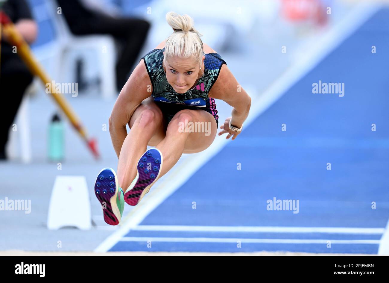 Brooke Buschkuehl in action during the women’s Long Jump final during ...