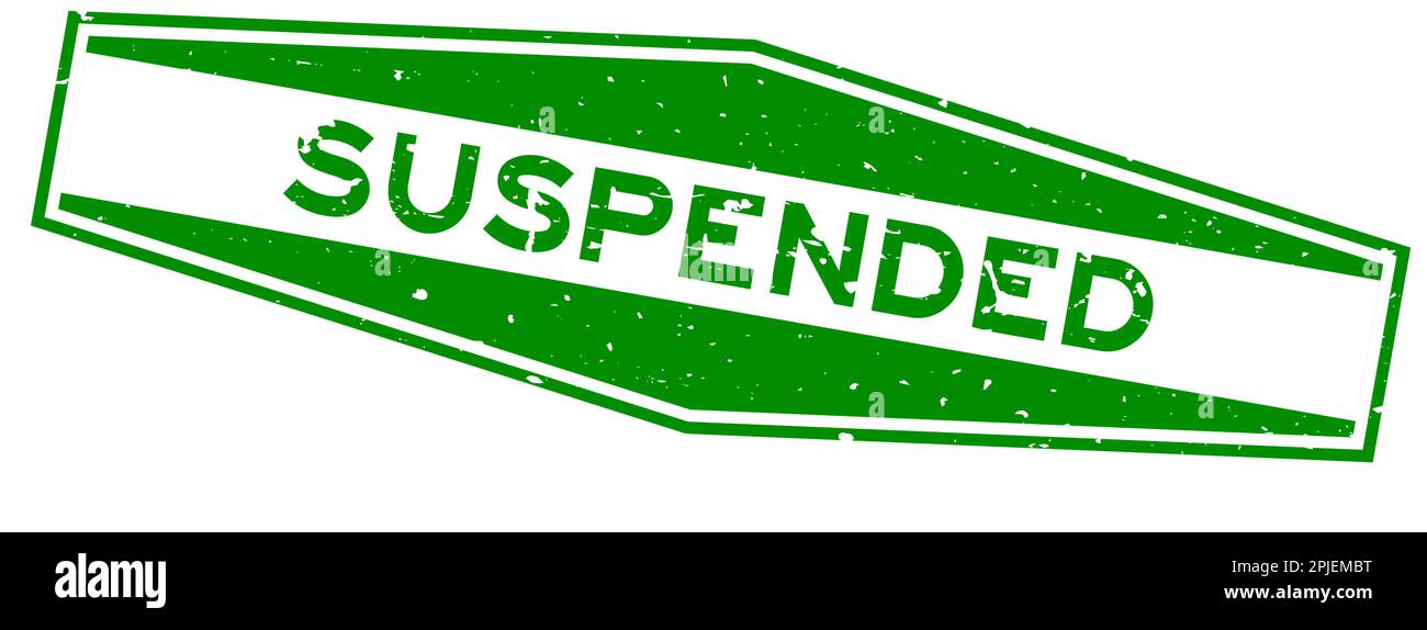 Grunge green suspended word hexagon rubber seal stamp on white background Stock Vector Image ...