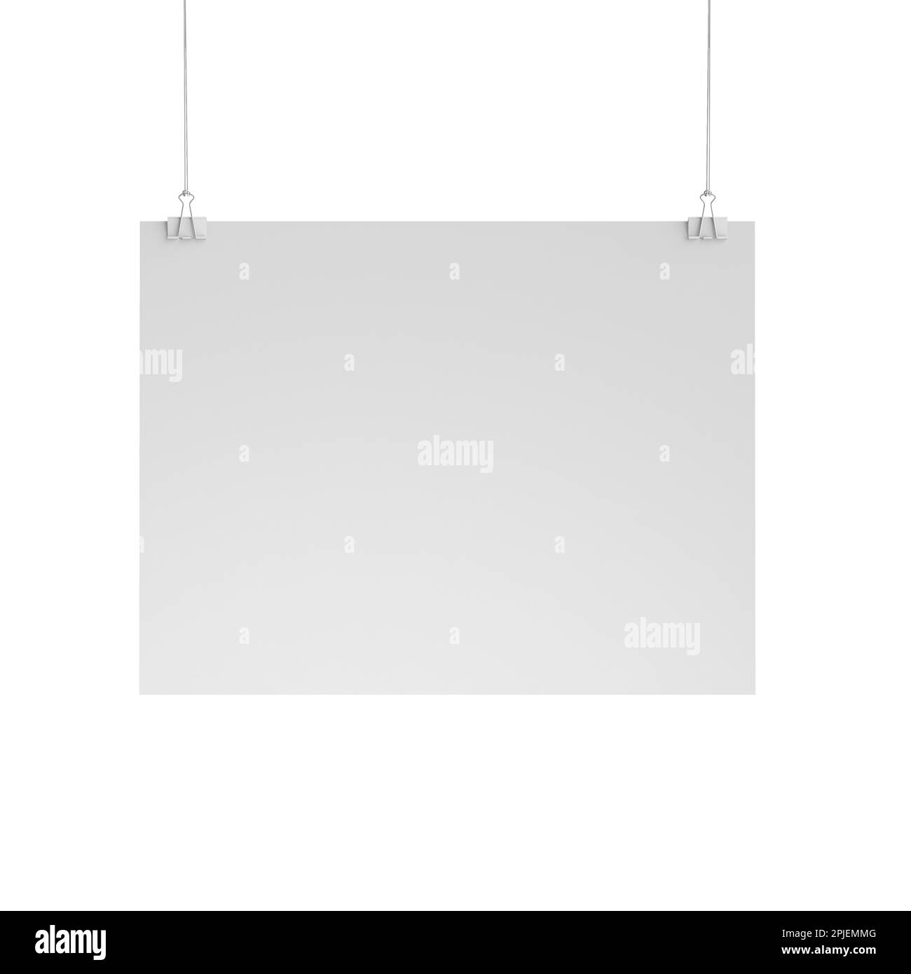 A3 Poster 3D Rendering Isolated White Background Stock Photo - Alamy