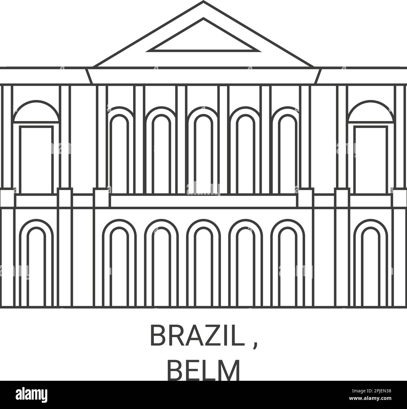 Brazil , Belm travel landmark vector illustration Stock Vector Image ...