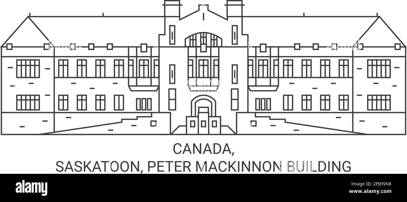 Canada, Saskatoon, Peter Mackinnon Building travel landmark vector ...