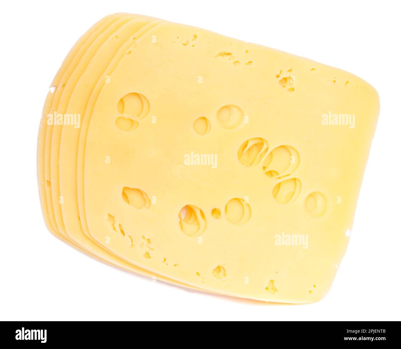 cheese slices isolated on white background cutout Stock Photo - Alamy