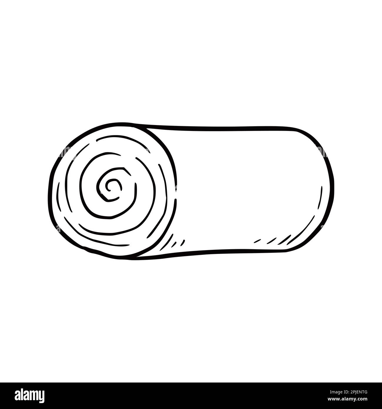 Hand drawn rolled haystack. Doodle sketch style. Drawing line simple ... Hand drawn rolled haystack. Doodle sketch style. Drawing line simple ...