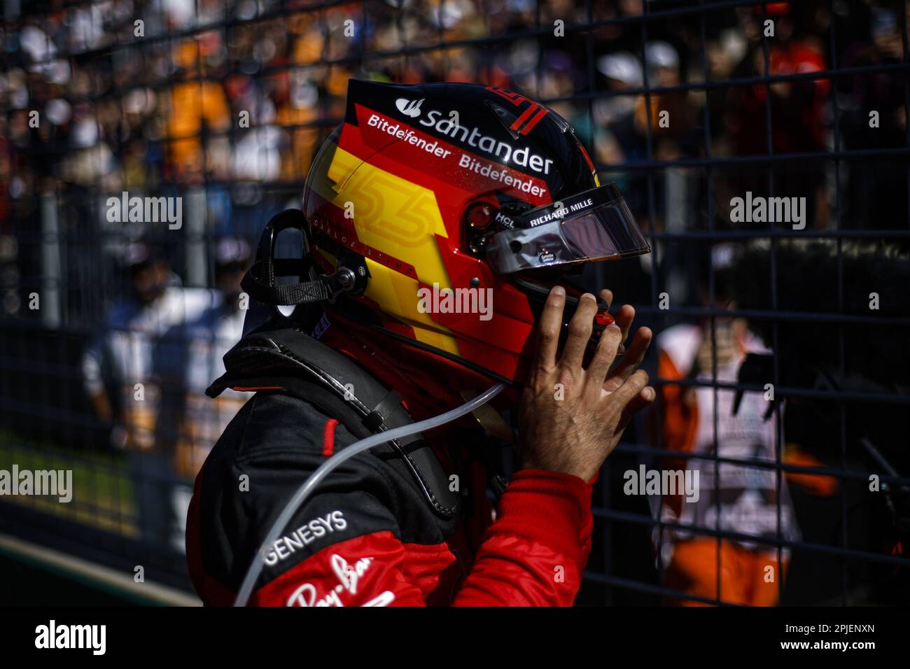 SAINZ Carlos (spa), Scuderia Ferrari SF-23, portrait during the Formula 1 Rolex Australian Grand ...